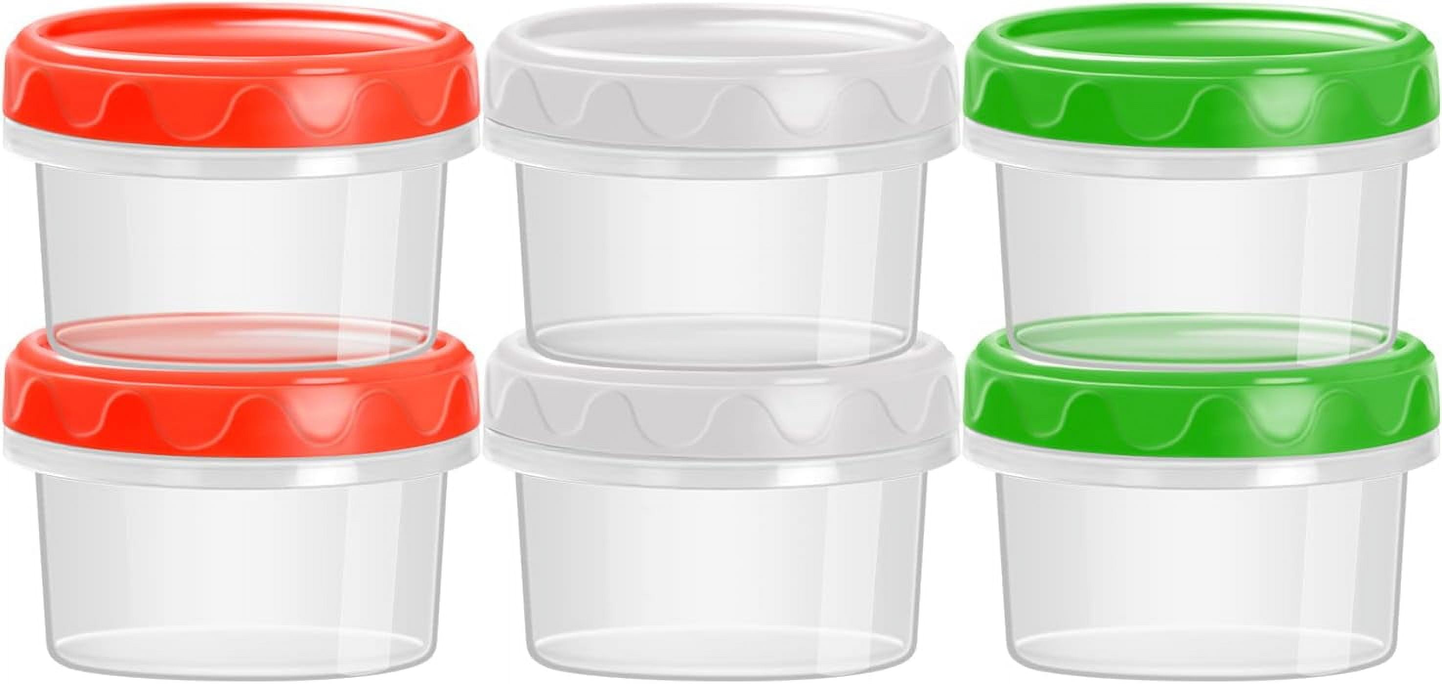 4oz Plastic Containers with Lids Reusable Dishwasher Freezer Safe ...