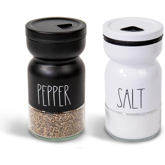 4oz Salt and Pepper Shaker Set with 4 Adjustable Pour Settings, Easy ...