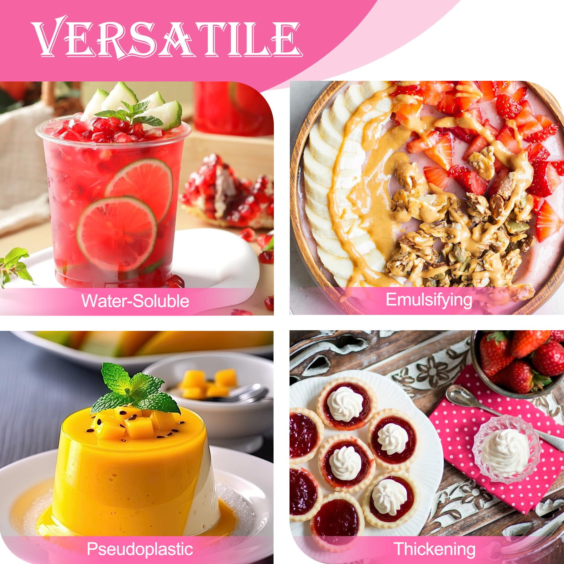 4oz Sodium Alginate TWE5 Powder, 100% Pure Sodium Alginate for Desserts ...