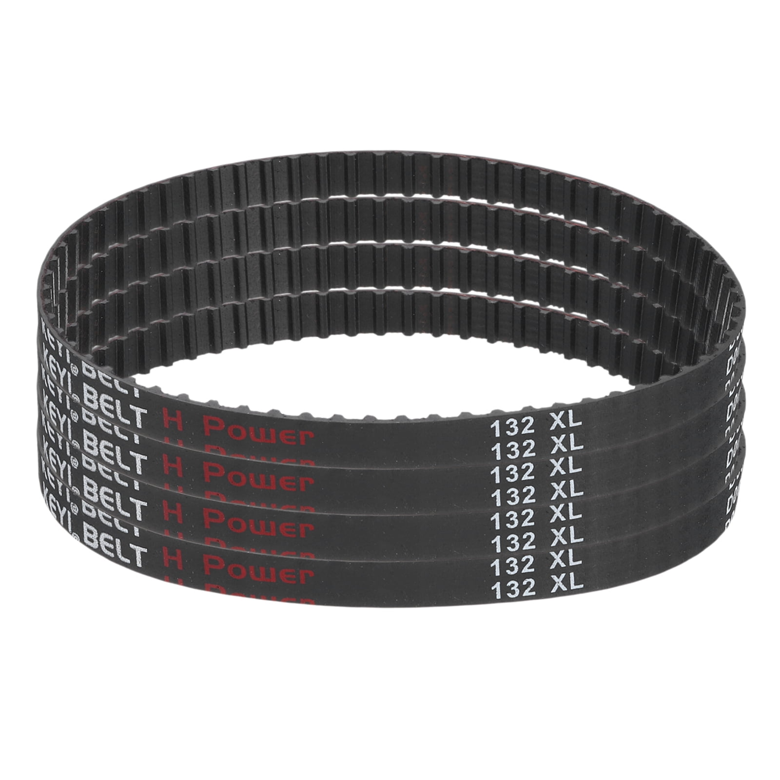 4pack 132XL 037 Timing Belt 66 Teeth Rubber Geared Cogged Belt, 0.20 ...