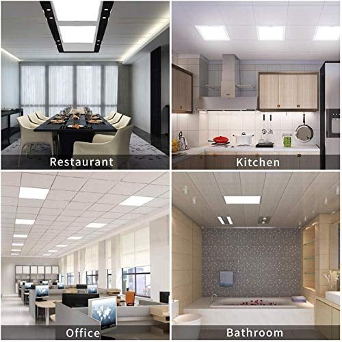 4pack 1X4 LED Flat Panel with Emergency Battery Backup 40W 4Color CCT ...