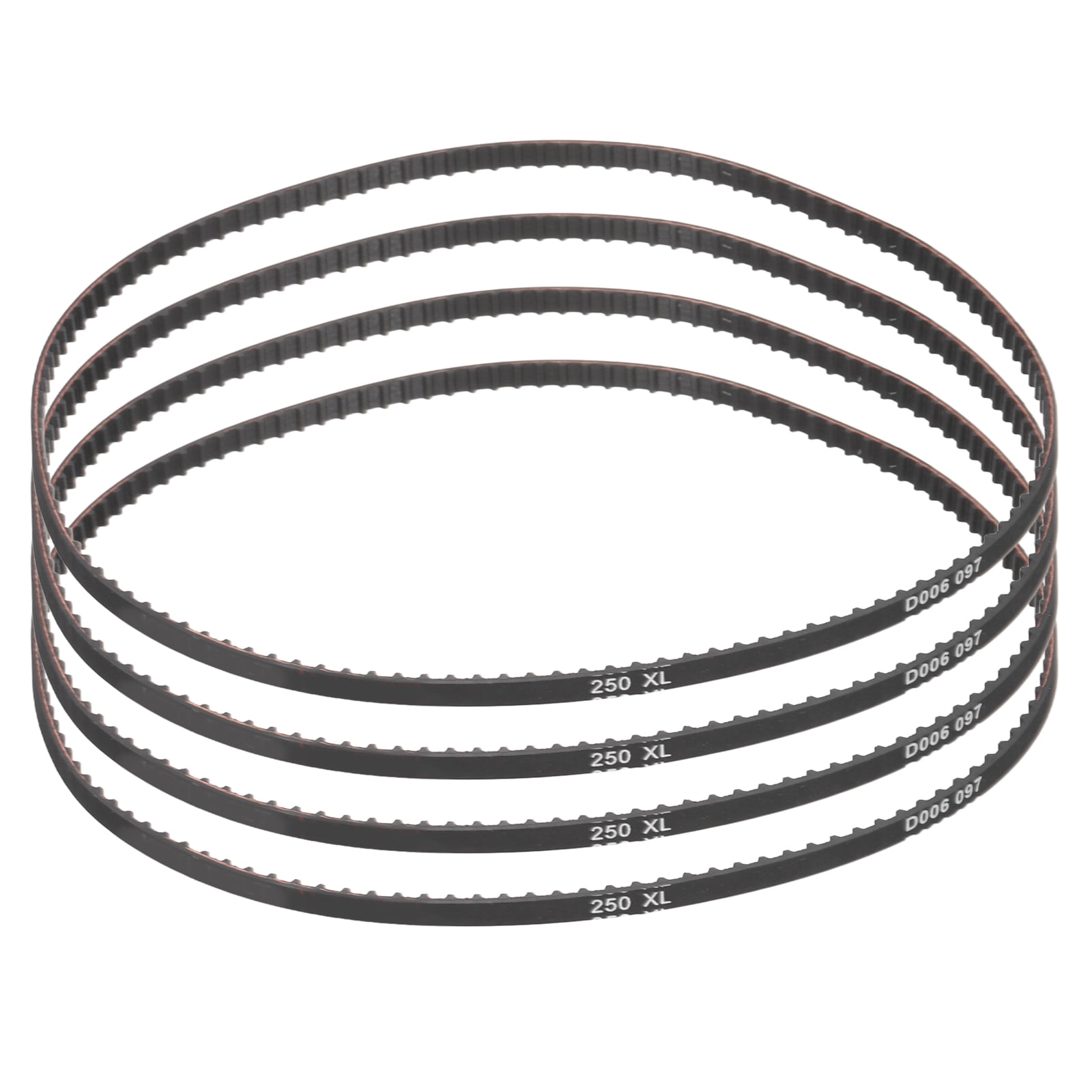 4pack 250XL 025 Timing Belt 125 Teeth Rubber Geared Cogged Belt, 0.25 ...