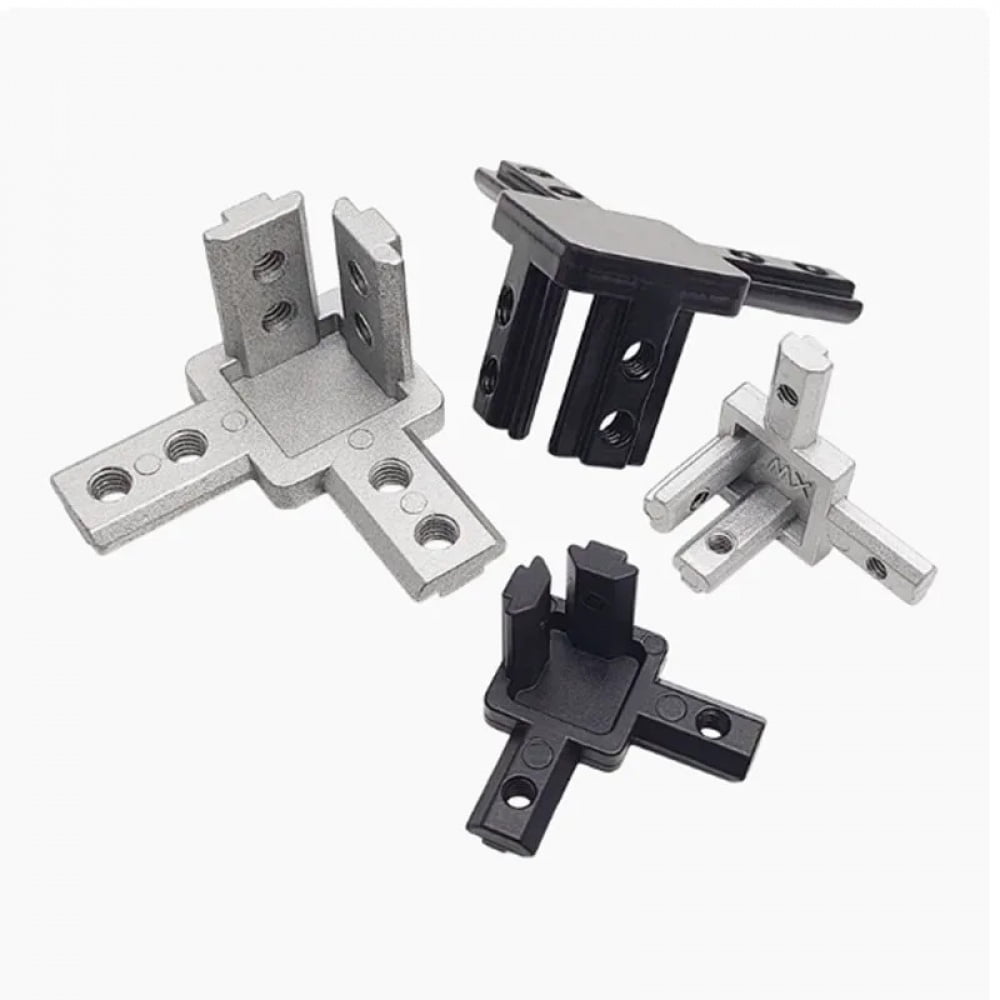 4pack 3-Way End Corner Bracket Connector for T slot 2020 3030 4040 ...