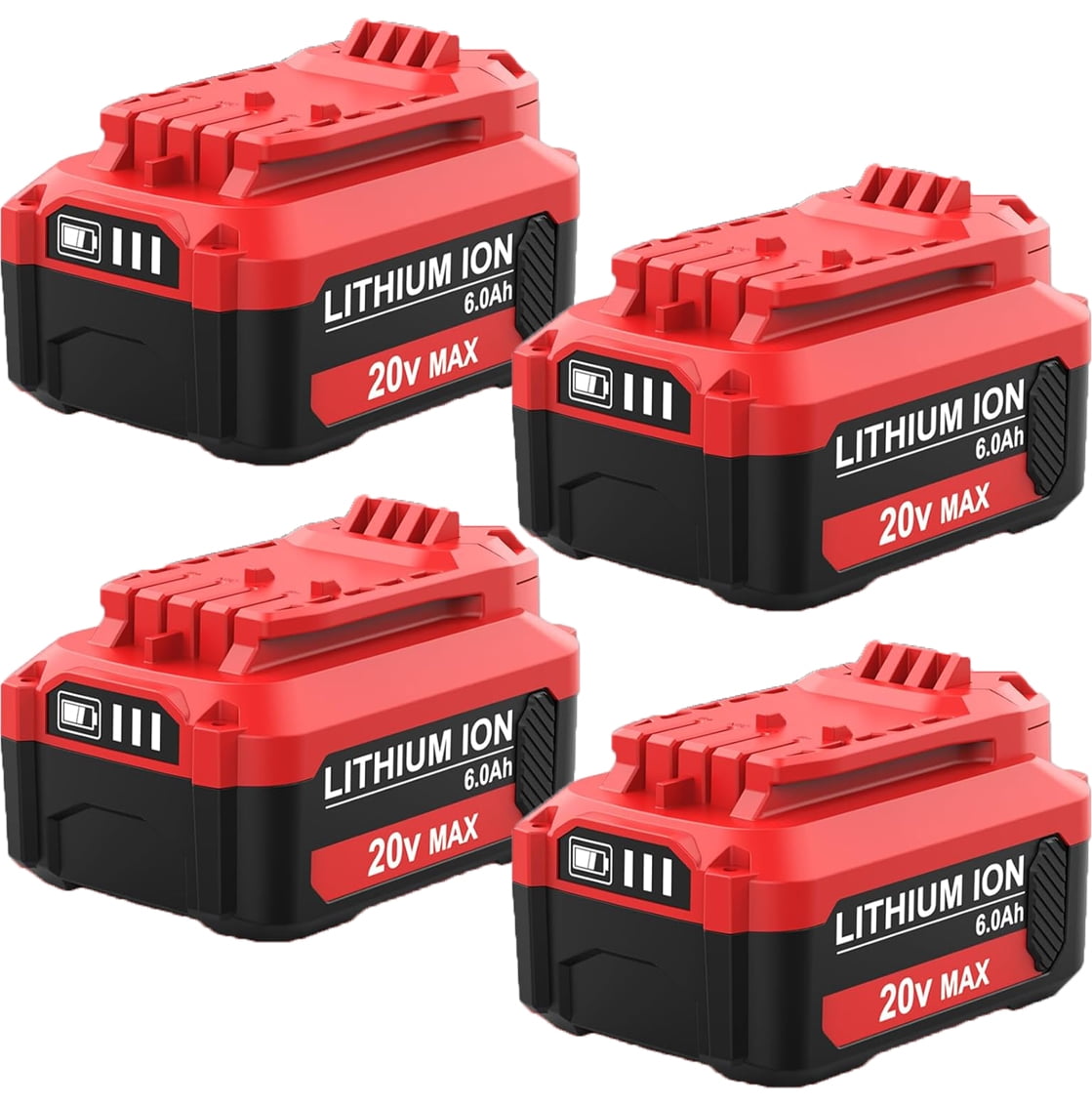 4pack 6000mAh Lithium ion CMCB206 Battery Compatible with Craftsman V20 ...