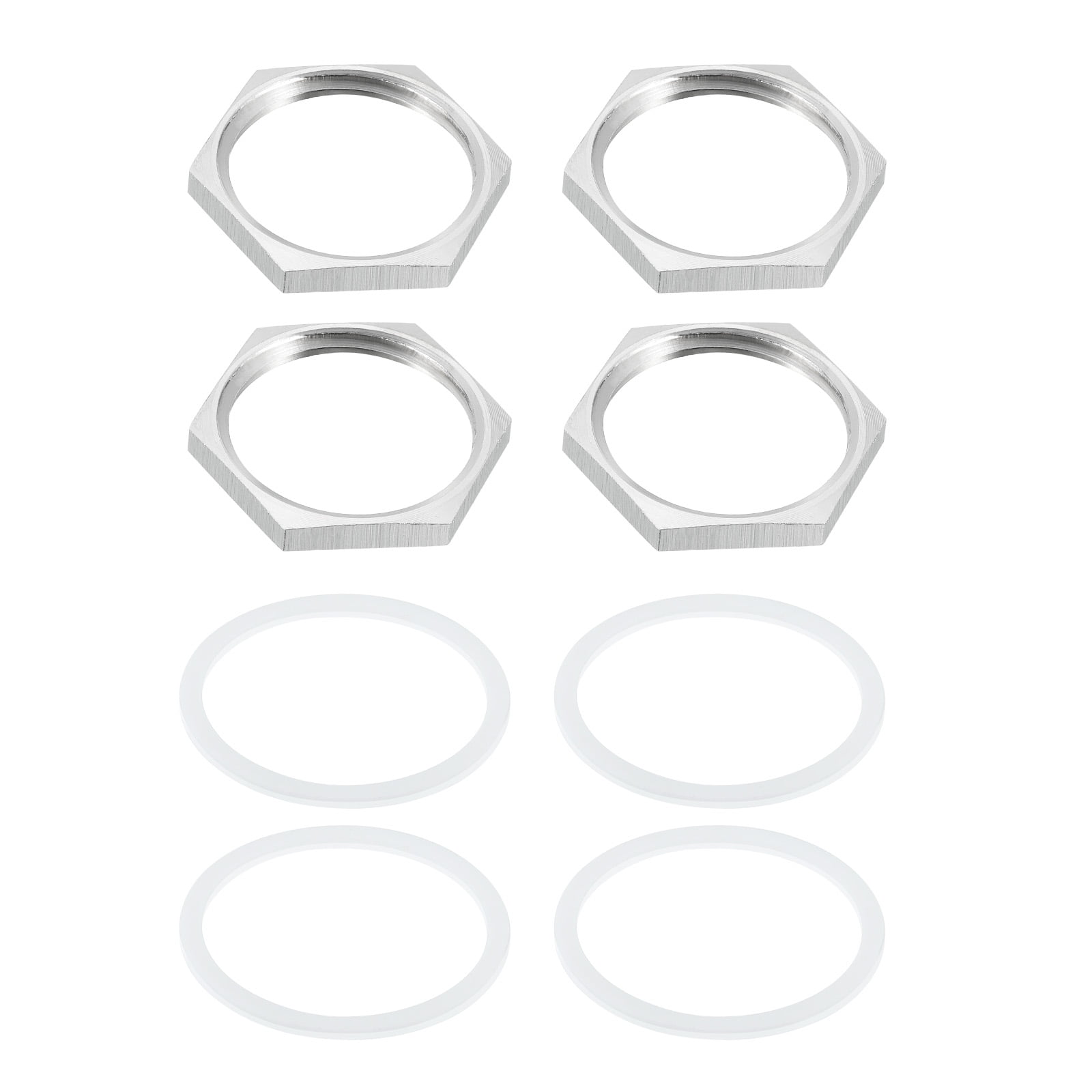 4pack Cast Pipe Fitting Hex Locknut with Washer 304 Stainless Steel Hex ...