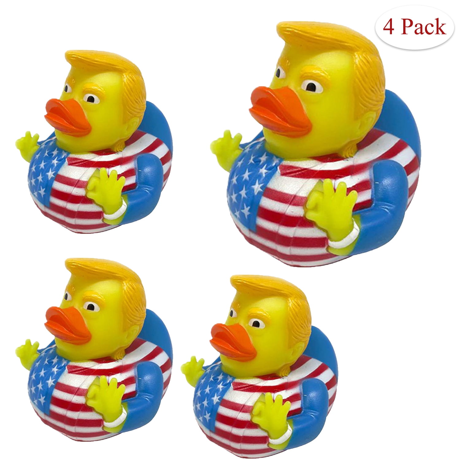 4pack Funny Trump Rubber Duck Baby Bath Toys Ducks, Trump Duck Toy for ...