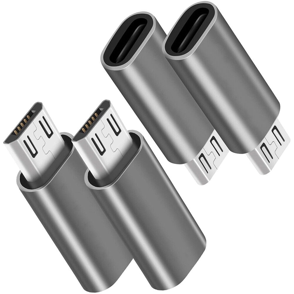 4-Pack USB-C to Micro USB Male Charging & Data Sync Adapter, Type C ...