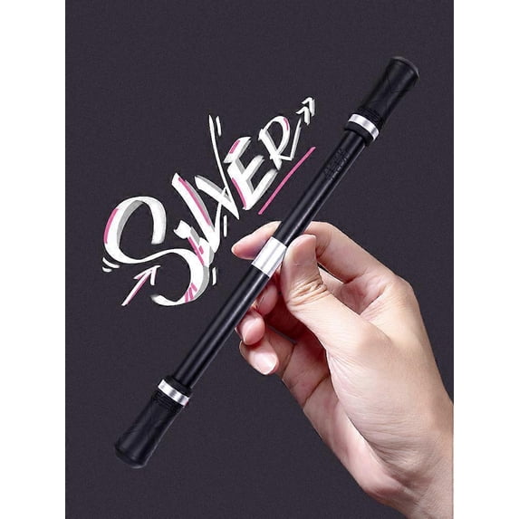 4pack Pen Spinner Exercise Flexible Fingers Professional Rubber Black ...