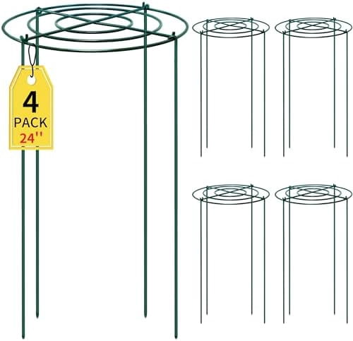 4pack Peony Cages and Supports, 24” Four Legs Peony Cage, Heavy-Duty ...