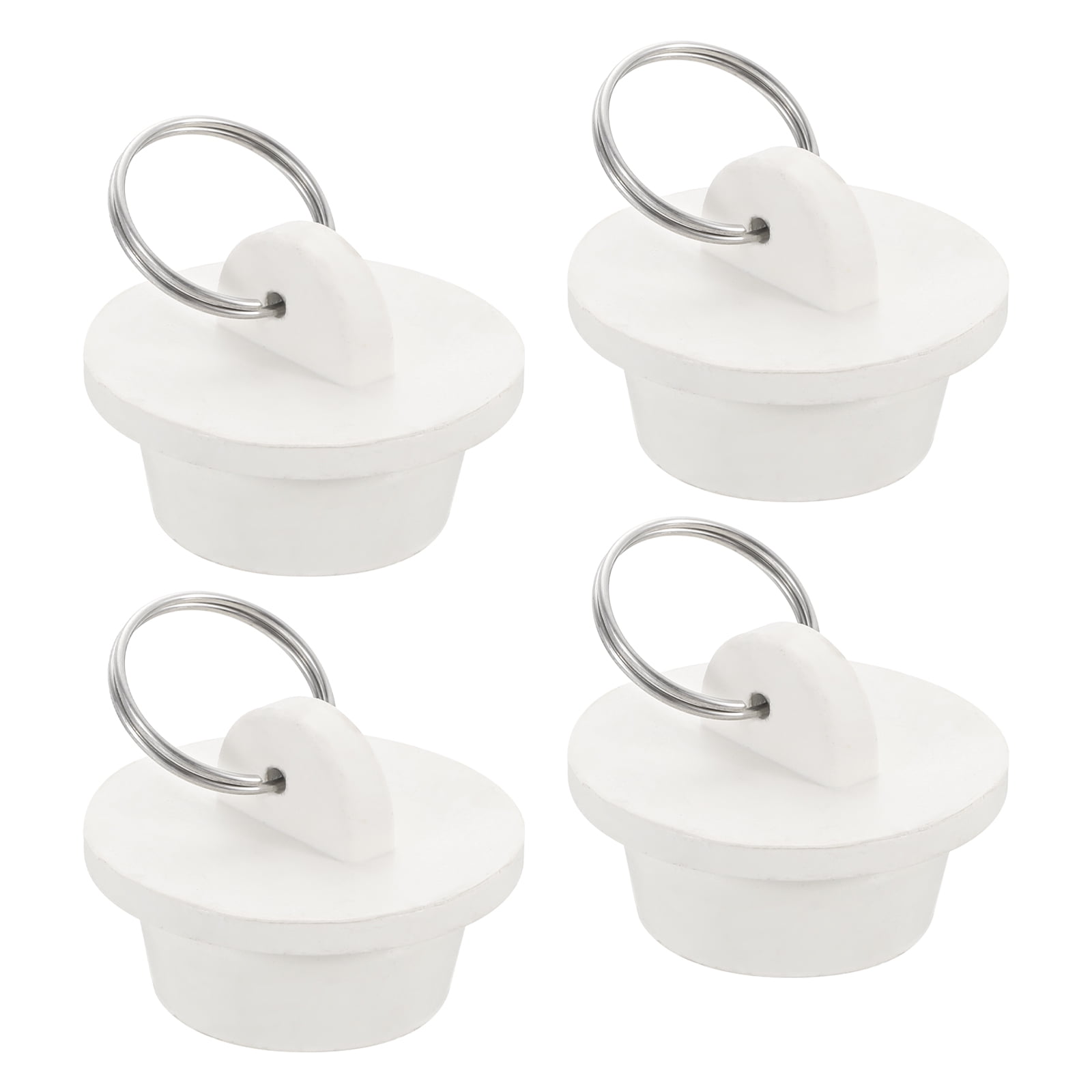4pack Rubber Drain Stopper with Hanging Ring Fits 1 Inch to 1-1/8 Inch ...