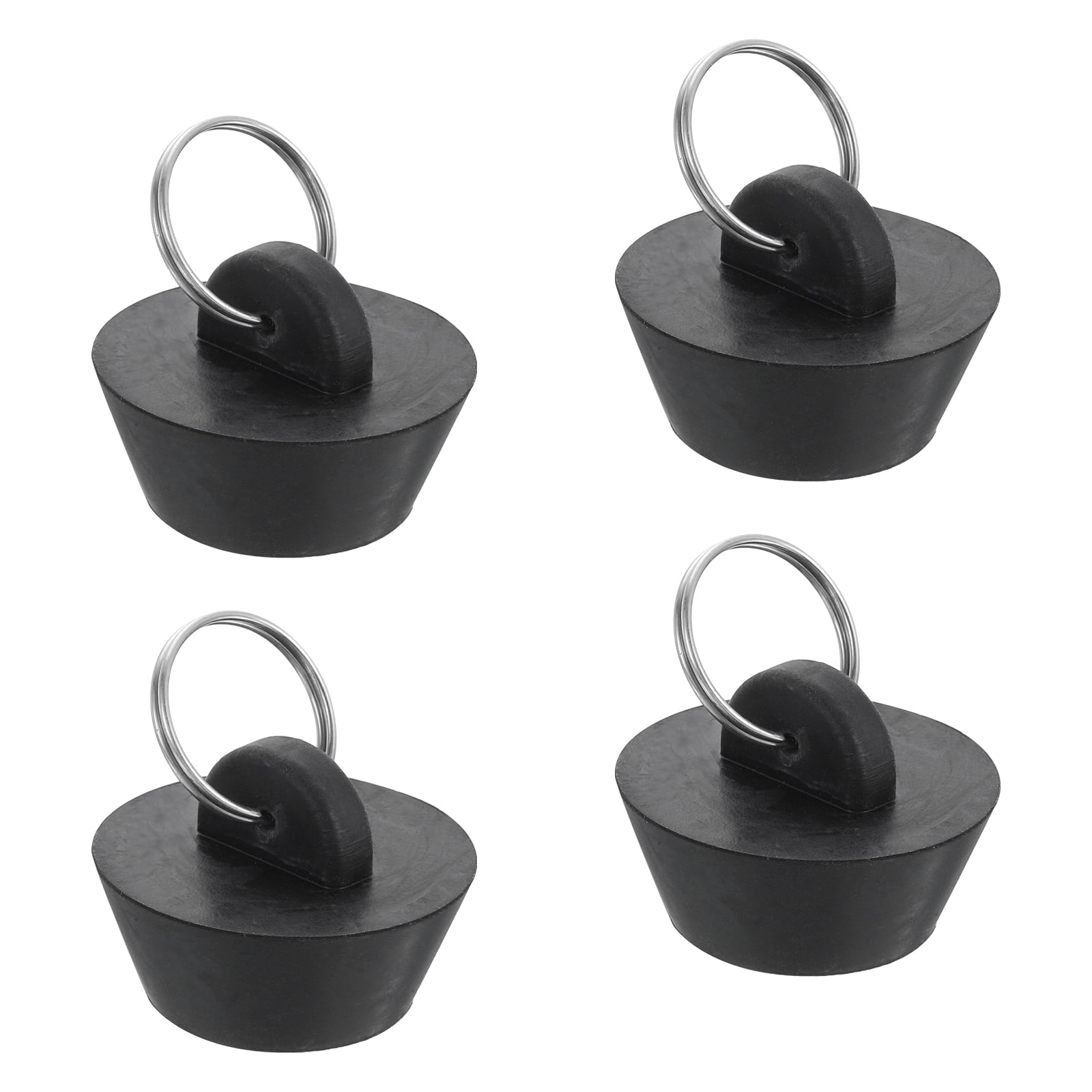 4pack Rubber Drain Stopper with Hanging Ring Fits 1 Inch to 1-3/8 Inch ...