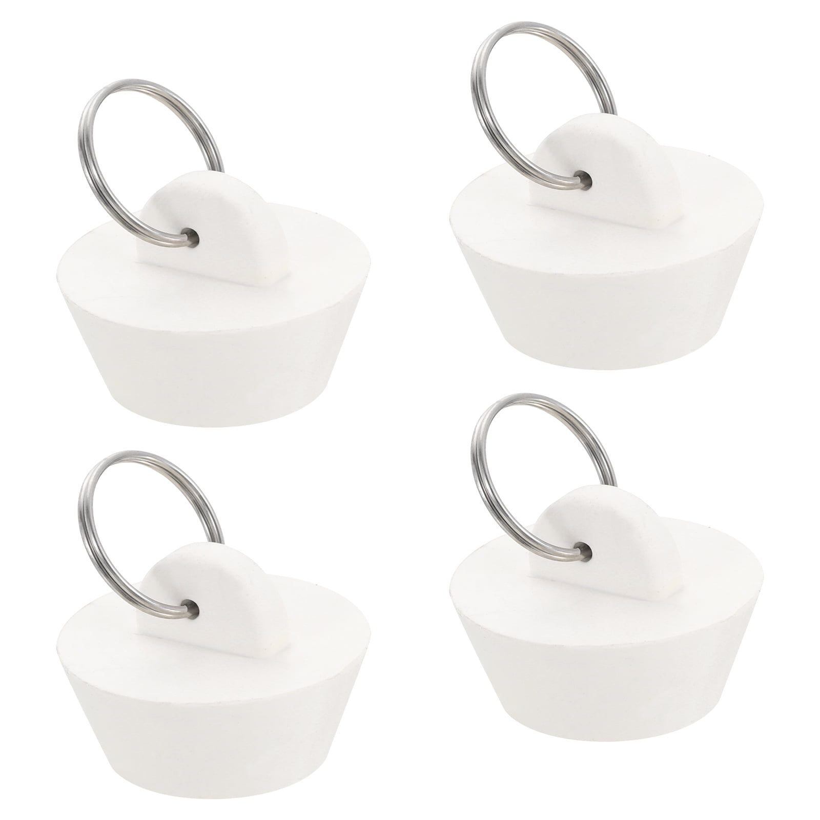 4pack Rubber Drain Stopper with Hanging Ring Fits 1 Inch to 1-3/8 Inch ...