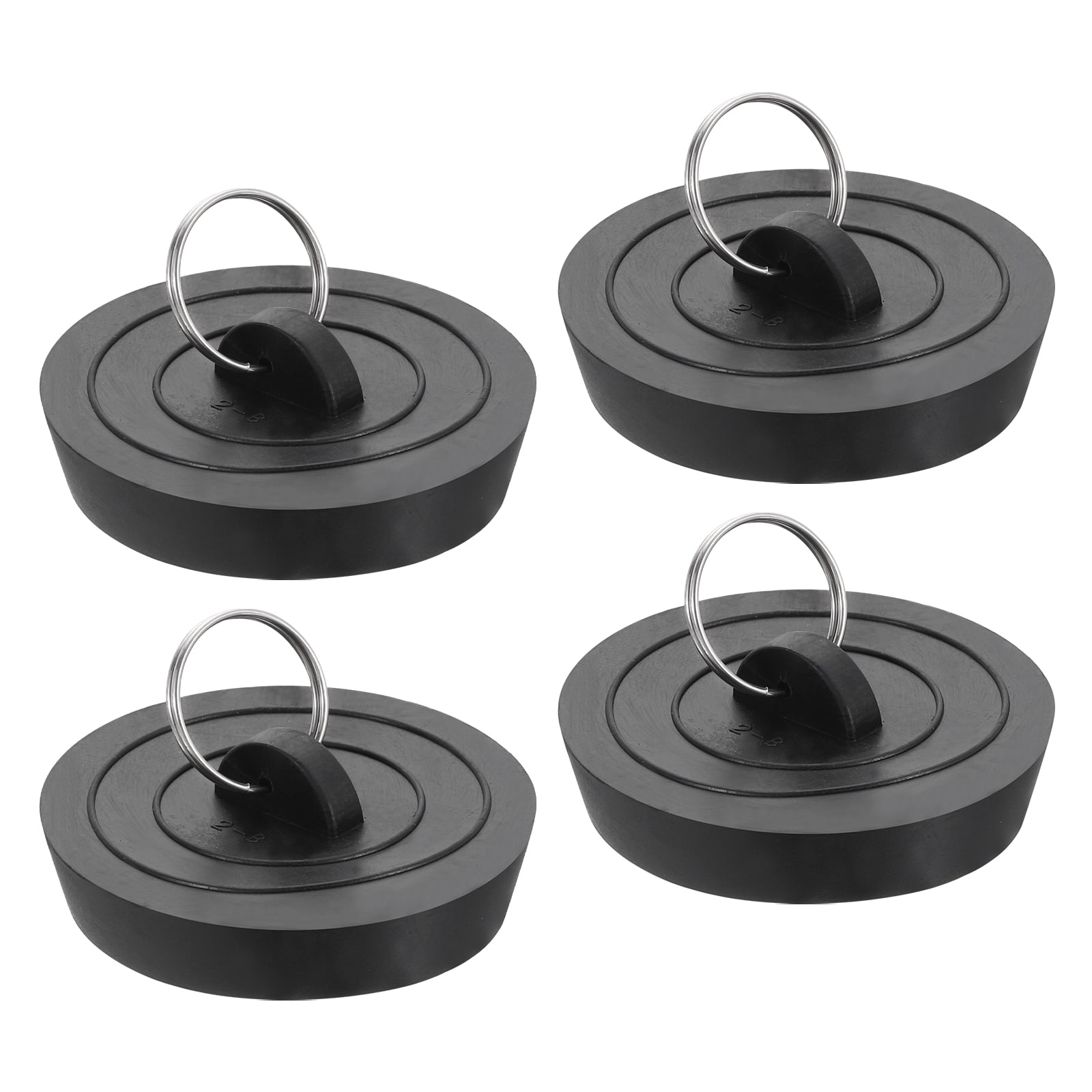4pack Rubber Drain Stopper with Hanging Ring Fits 2 Inch to 2-1/8 Inch ...