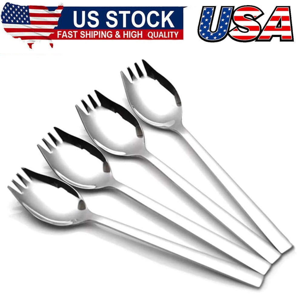 4pack Stainless Steel Sporks for Everyday Use,Camping Hiking Heavy Duty ...
