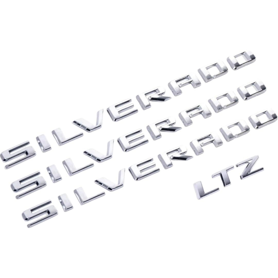 4pack for Silverado Plus LTZ Emblems 2019-2025 3D Letters Badges ...