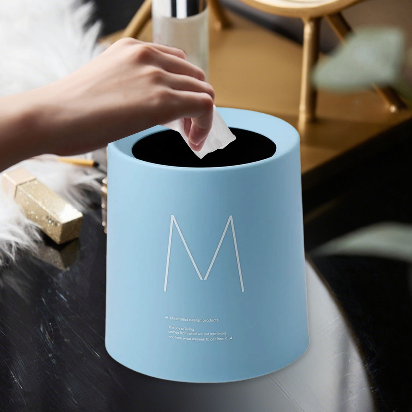 4packs Mini Desktop Trash Can with Lid, Small Countertop Garbage Bin ...