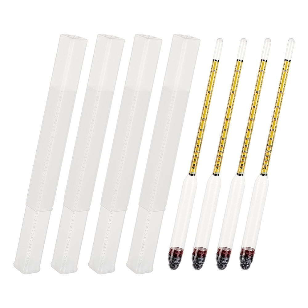 4pc 4pcs Glass Hydrometer Alcohol 0-200 Proof and 0-100 Tralle Alcohol ...