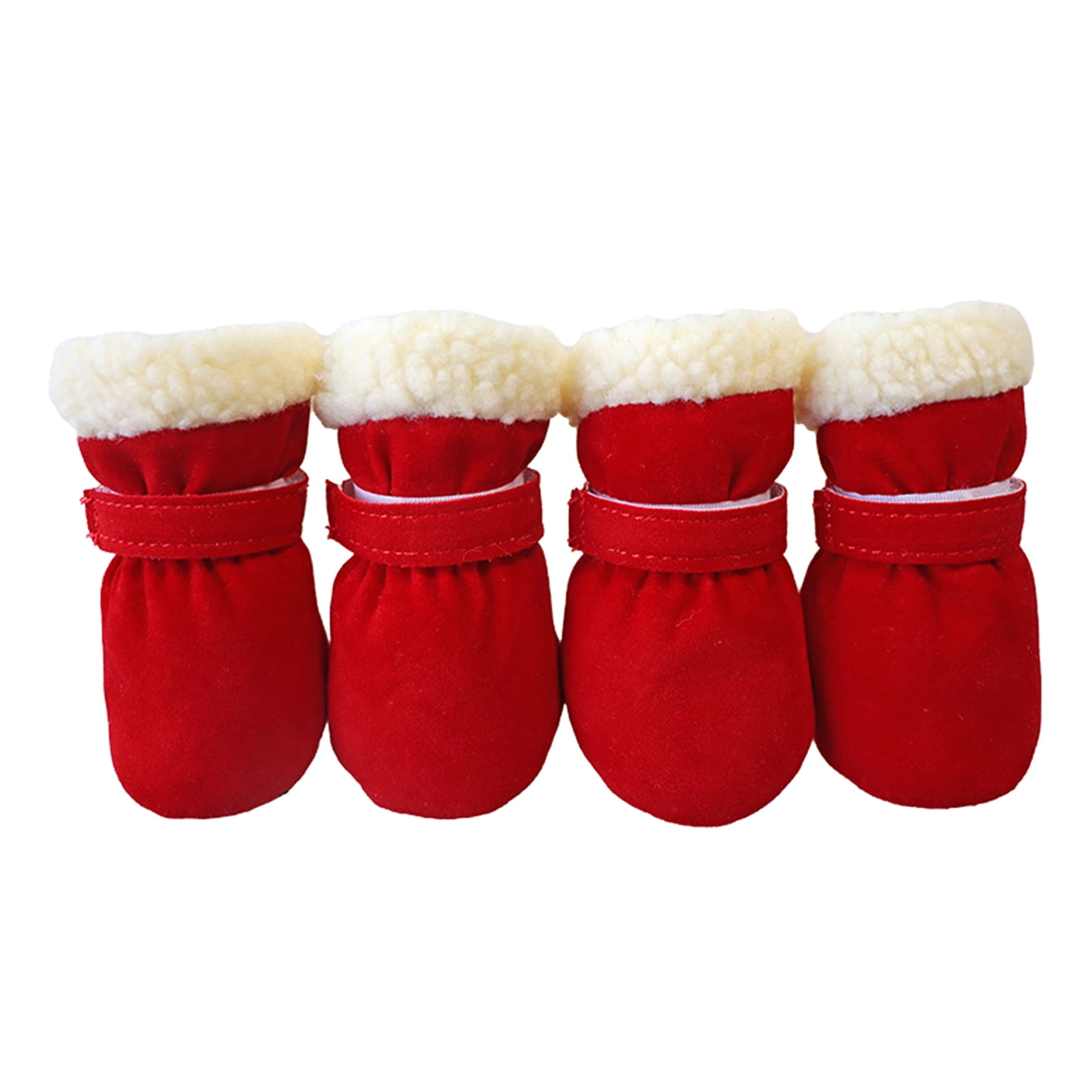 4pc Antiskid Puppys Shoes Windproof Winter Pet Dog Anti-slip Snow ...
