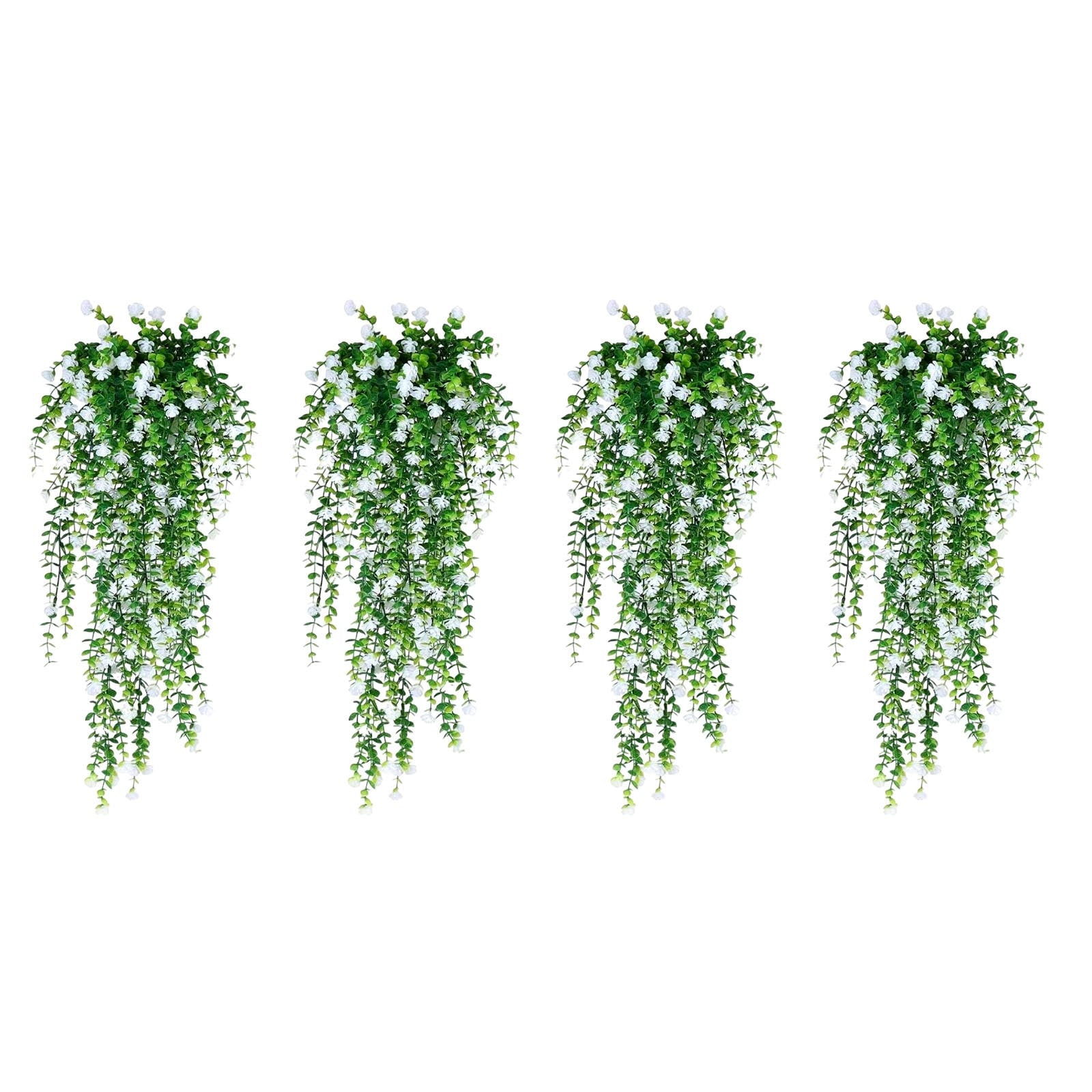 4pc Artificial Flower Vines, Plastic Hanging Flowers, UV Resistant ...