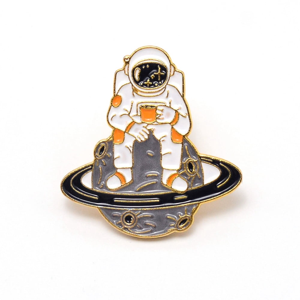 4pc Astronaut with Planet Cartoon Enamel Pin Zinc Alloy Enamel Brooch ...