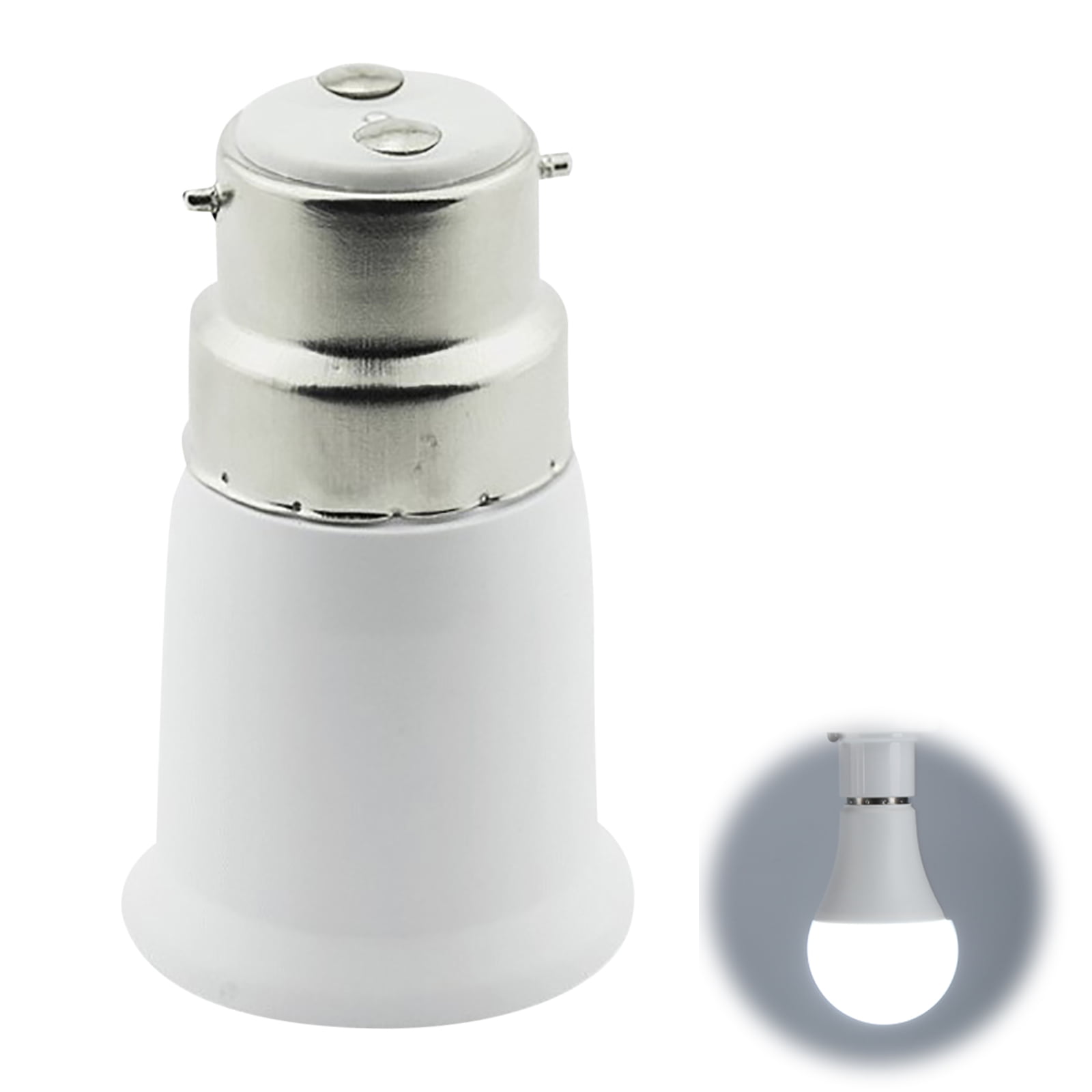 4pc B22 to E26 E27 Light Socket Adapter Lamp Base to Edison Screw E26 ...