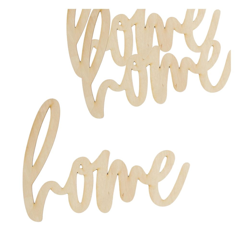 4pc Blank Wooden "Home" Sign Set - for Decor - Factory Direct Craft ...