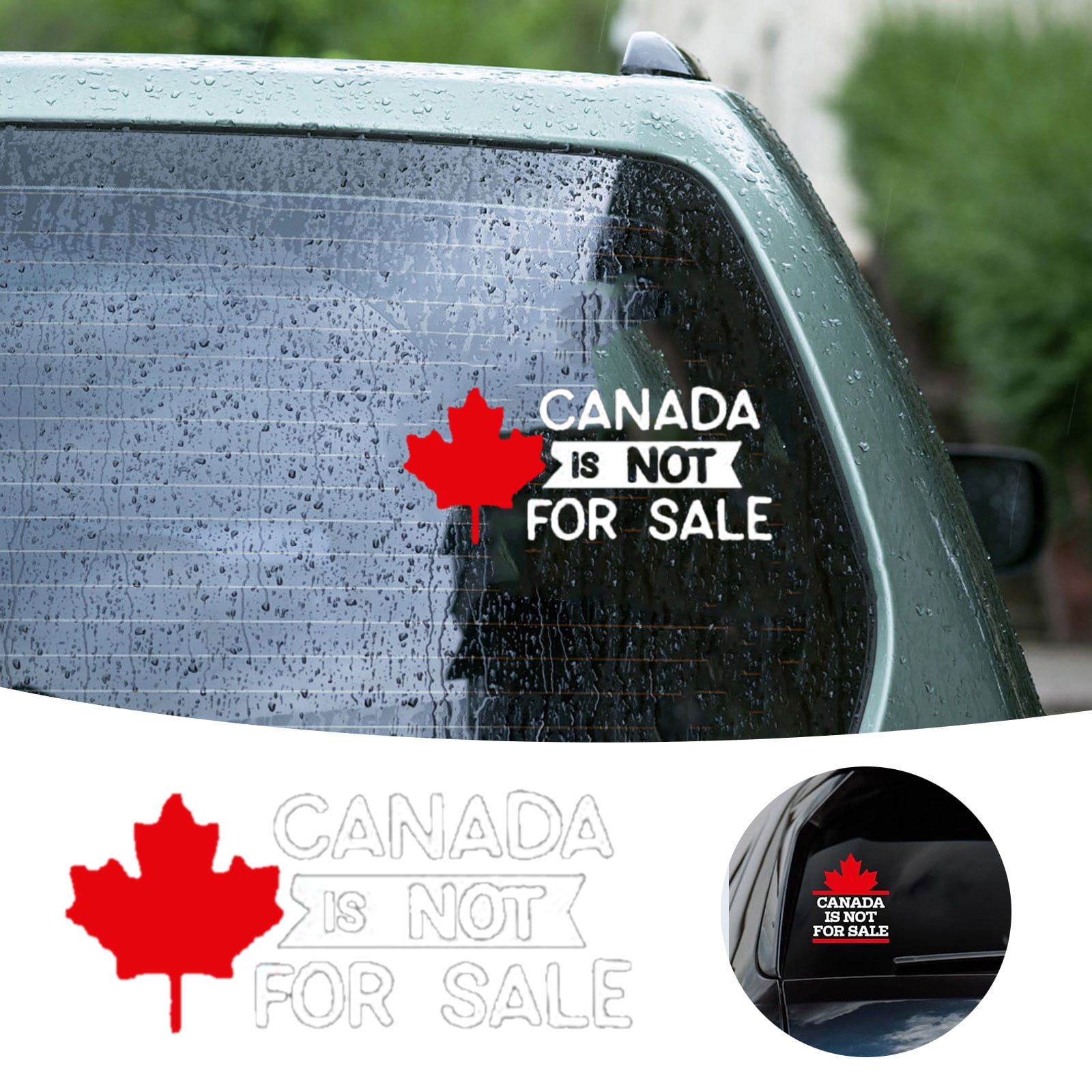 4pc Canadian Maple Leaf Canada Flag Sticker Canadienne Nationality Car ...