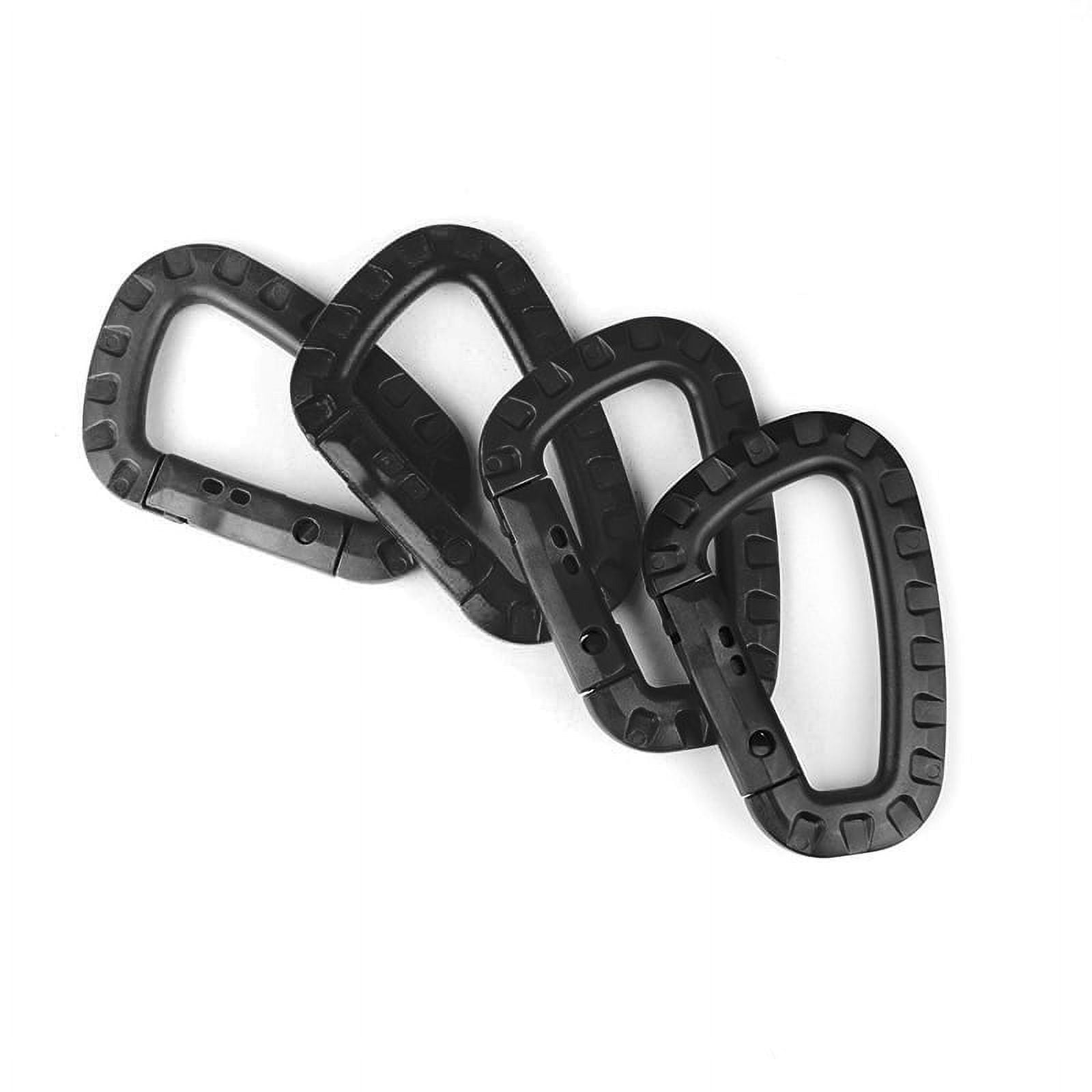 4pc Carabiner Lightweight Tactical Plastic Buckle Mountain External Key ...