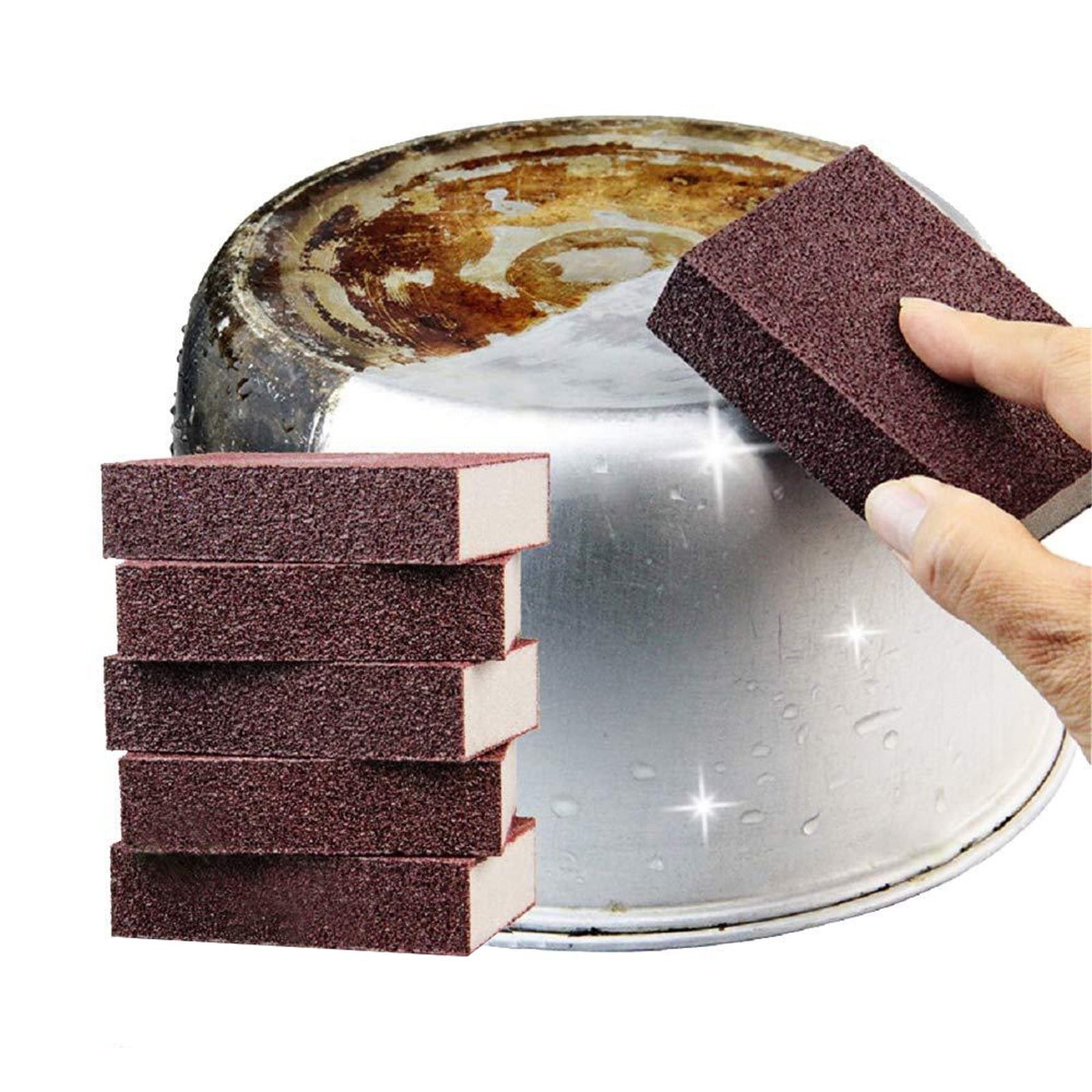 4pc Carborundum Sponges Nano Magic Emery Cleaning Sponge Rust Sponge ...