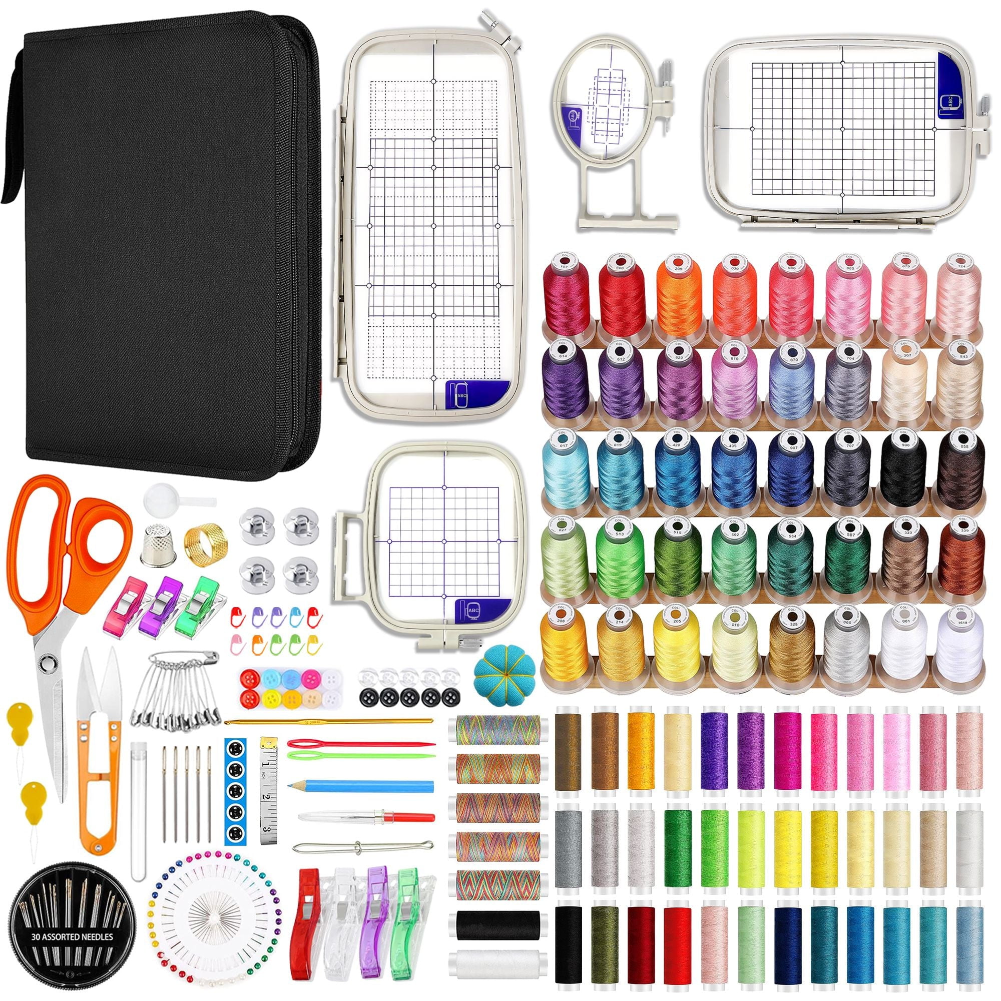 4pc Embroidery Hoop Set & Accessories for Brother SE2000, PE900 & Other ...