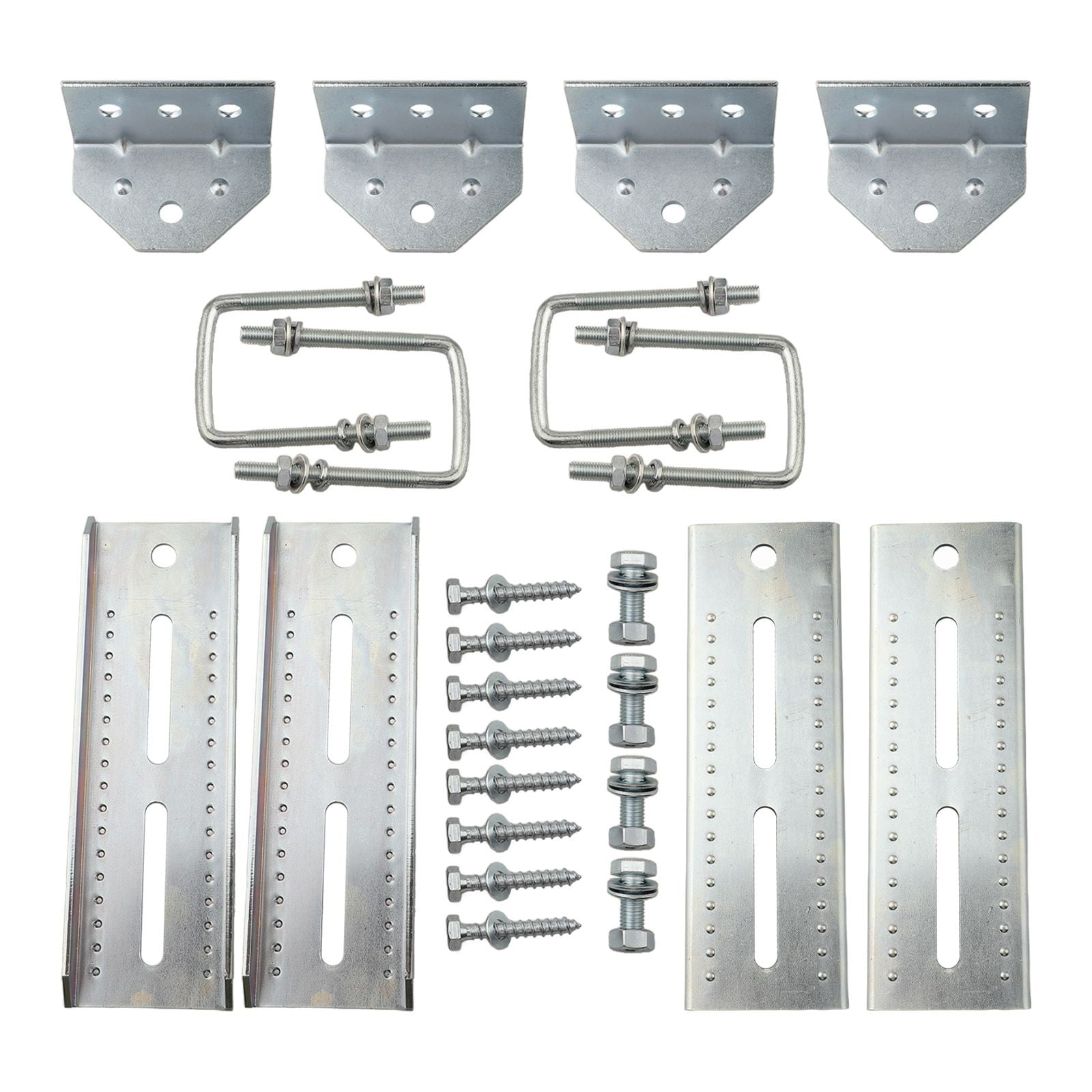 4pc Galvanized Boat Trailer Bunk Brackets 8 Inch Double Bracket Kit for ...