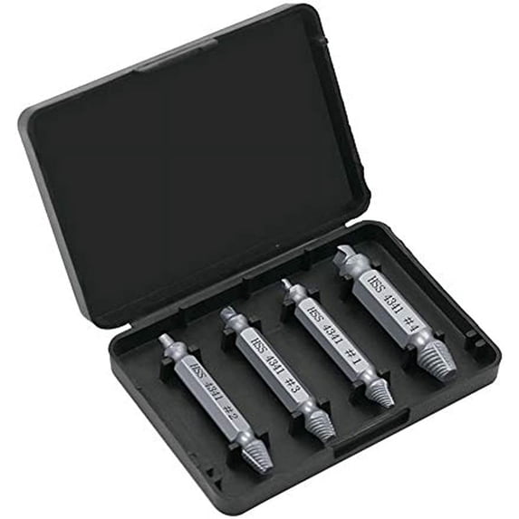 4pc HSS 4341 Double Ended Damaged Screw Extract Broken Breakage Heads ...