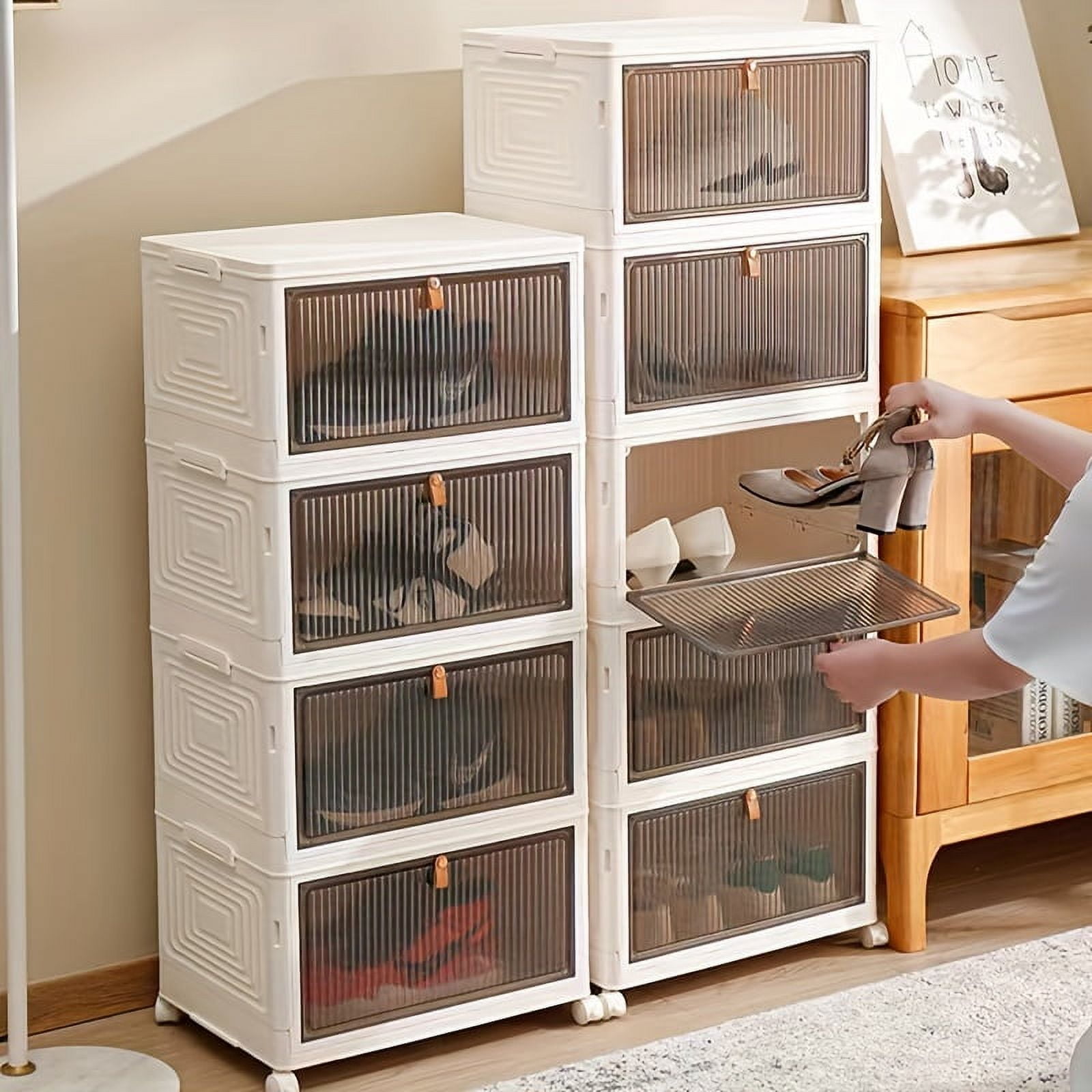 4pc/Home Storage Box With Roller, Shoe Box, Office Kitchen Classroom ...