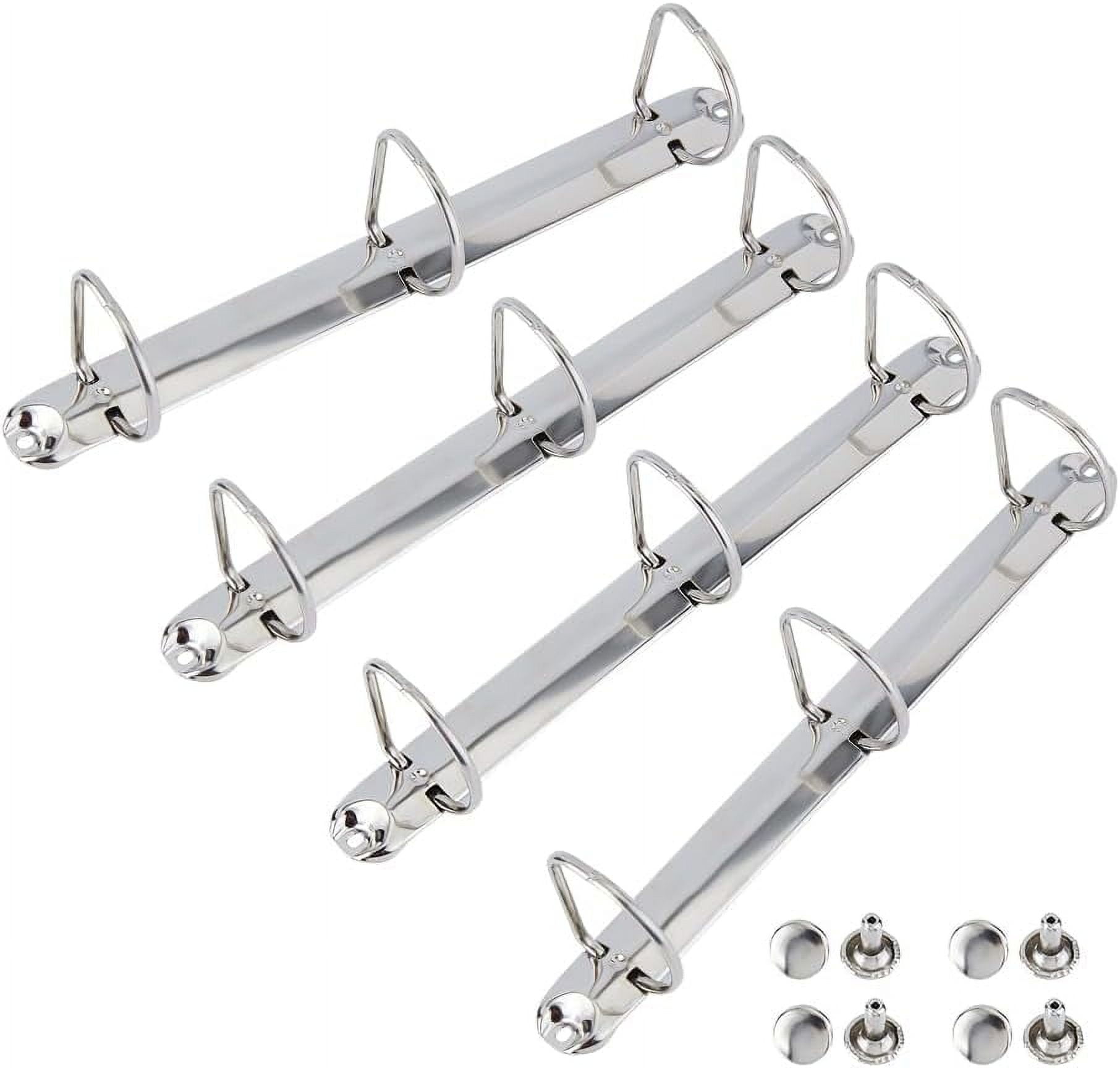 4pc Iron 3 Ring Loose Leaf Book Binder Hinged Clamp with Screws Binding ...