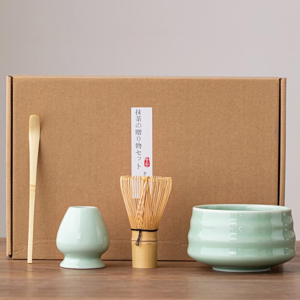 4pc Japanese Matcha Bowl Scoops 100 Whisk Tea Ceremony Set I3F4 ...