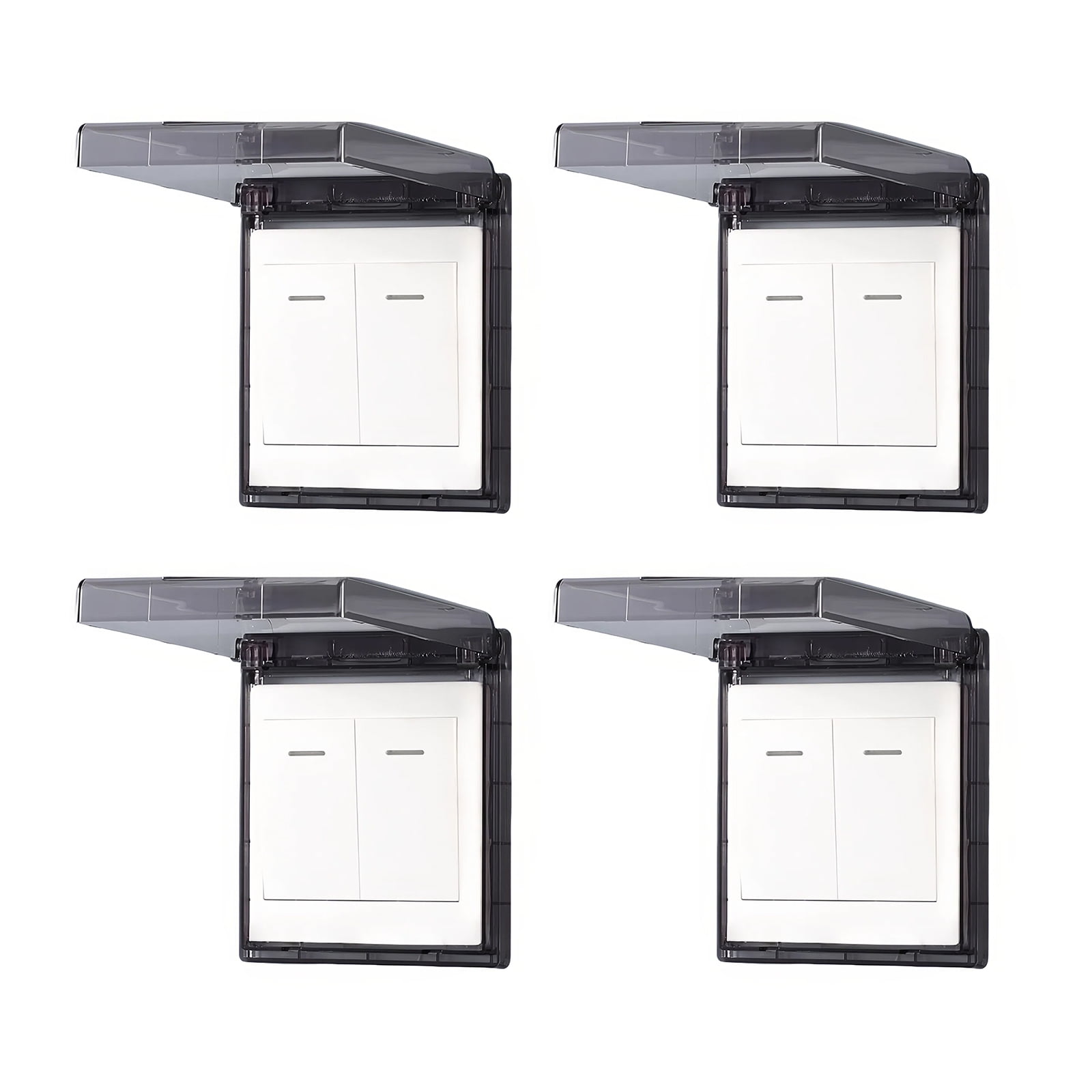 4pc Low-Profile Electrical Outlet Shield Watertight Design Impact-Proof ...