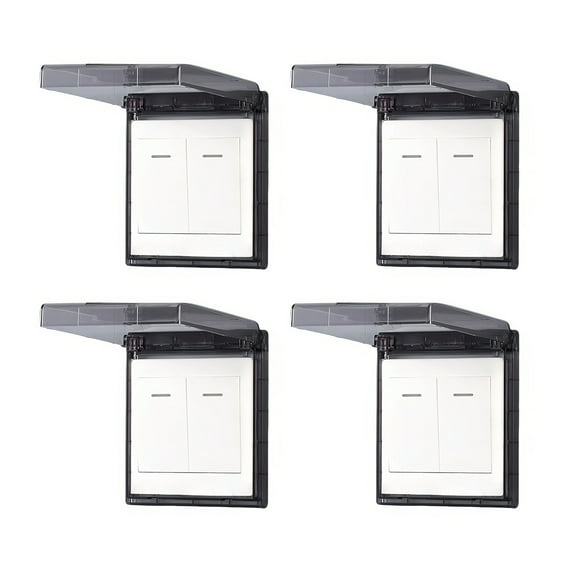 4pc Low-Profile Electrical Outlet Shield Watertight Design Impact-Proof ...