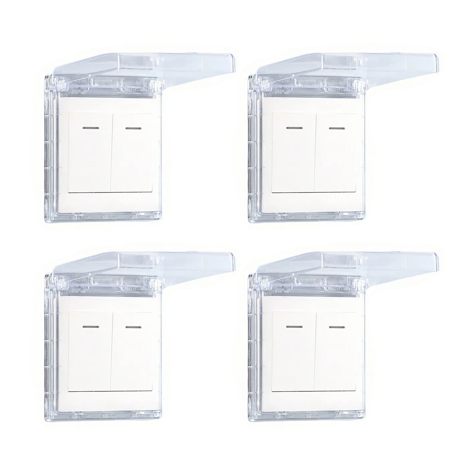 4pc Low-Profile Electrical Outlet Shield Watertight Design Impact-Proof ...