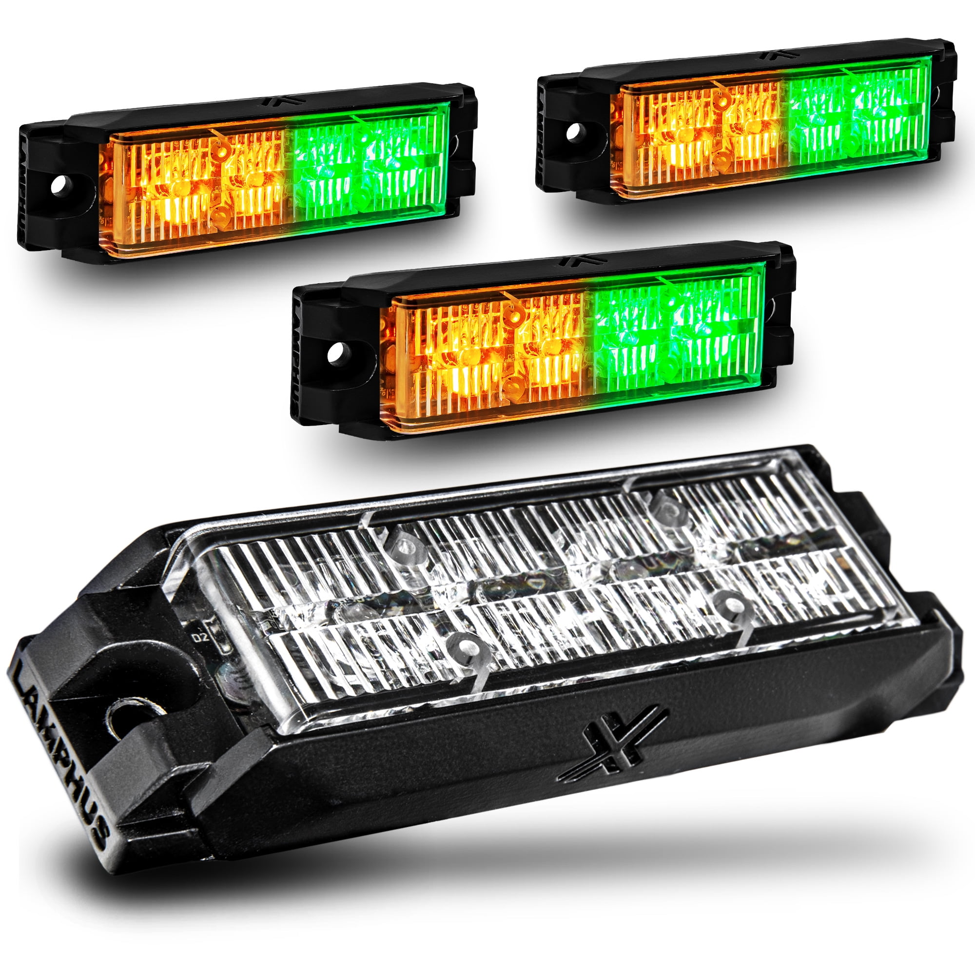 4pc NanoFlare 4" 4-Watt LED Grille Light [SAE Class 1] [72 Flash ...