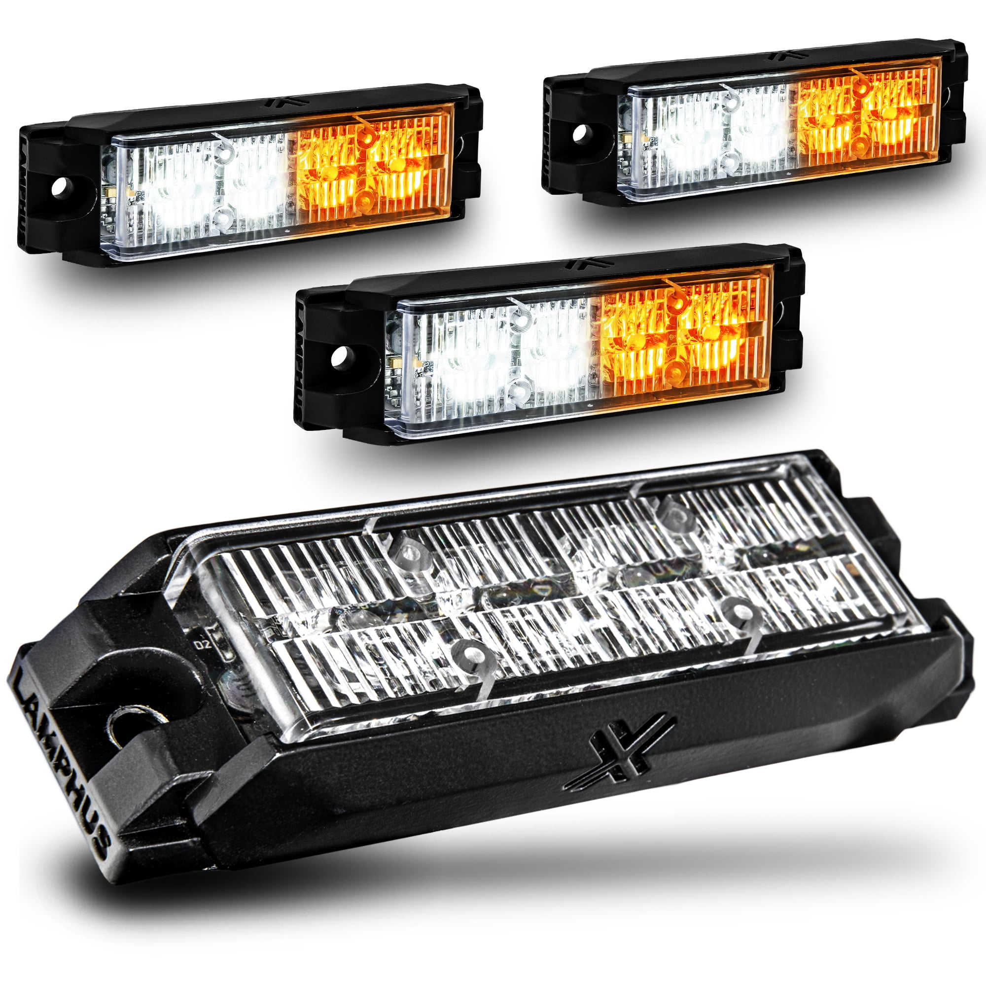 4pc NanoFlare 4" 4-Watt LED Grille Light [SAE Class 1] [72 Flash ...