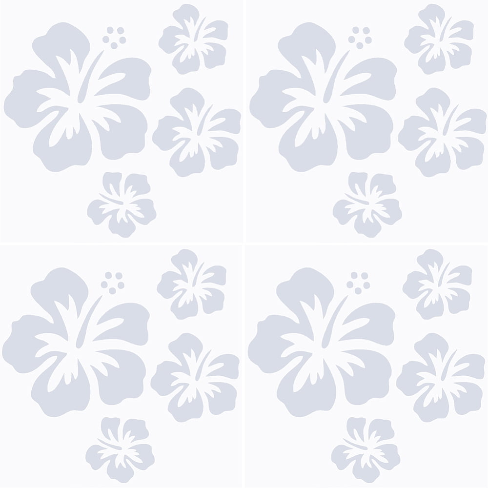 4pc PET Self Adhesive Car Stickers Waterproof Floral Car Decorative ...