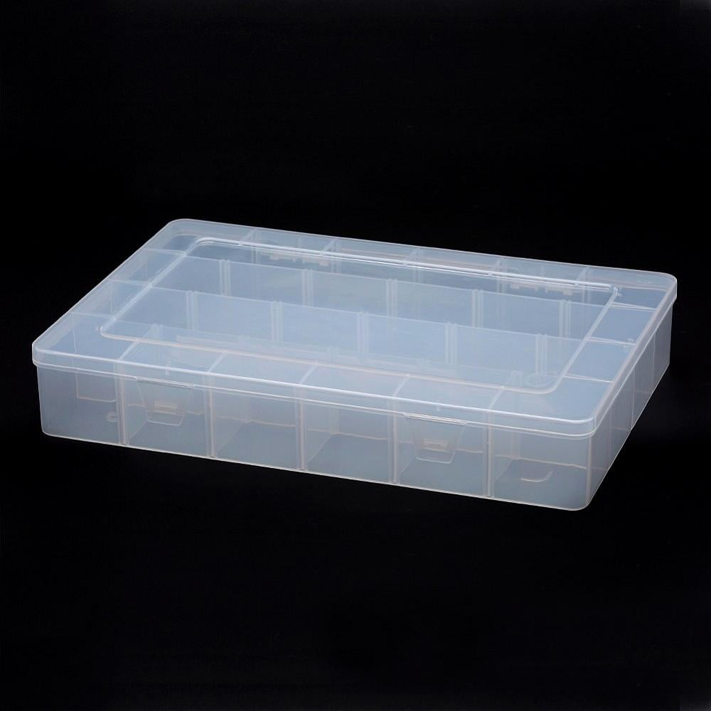 4pc Polypropylene Plastic Bead Storage Containers Adjustable Dividers ...