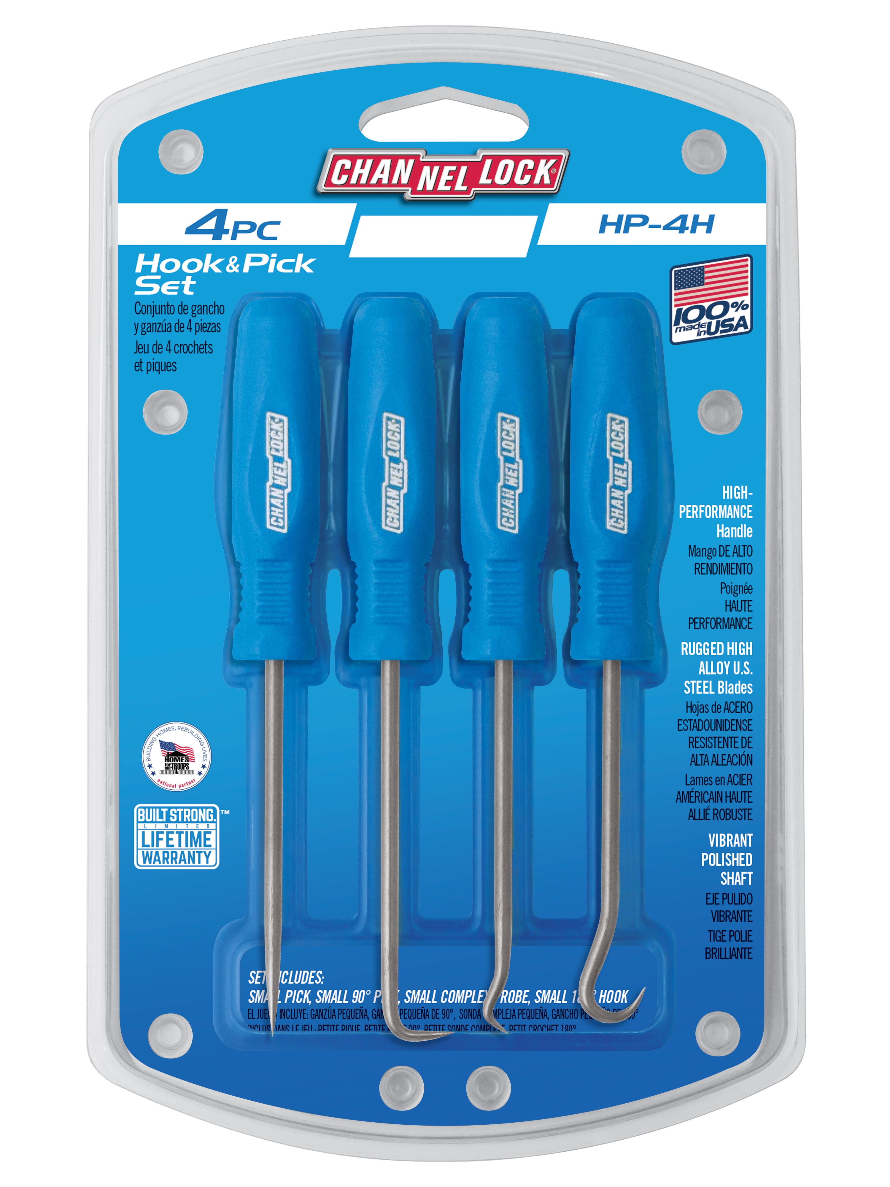 Channellock Precision Hook and Pick Set, 4pc, High Alloy Steel, Compact ...