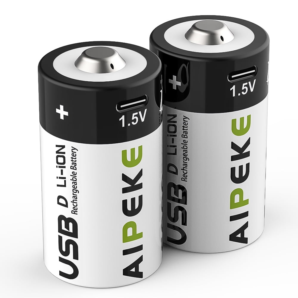 4pc-Rechargeable High Capacity D Size Battery Batteries 1.5V ...