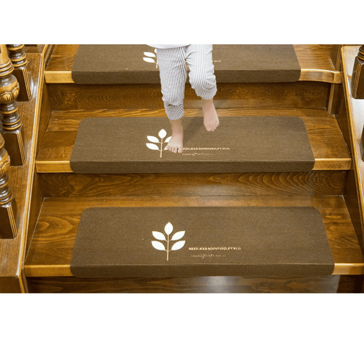4pc Set 5-leaf Clover 55x22cm Self-Adhesive Non-Slip Night-Light Stair ...