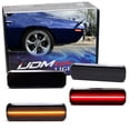 4pc Set Black-Out Smoked Lens Amber/Red Full LED Strip Front & Rear ...