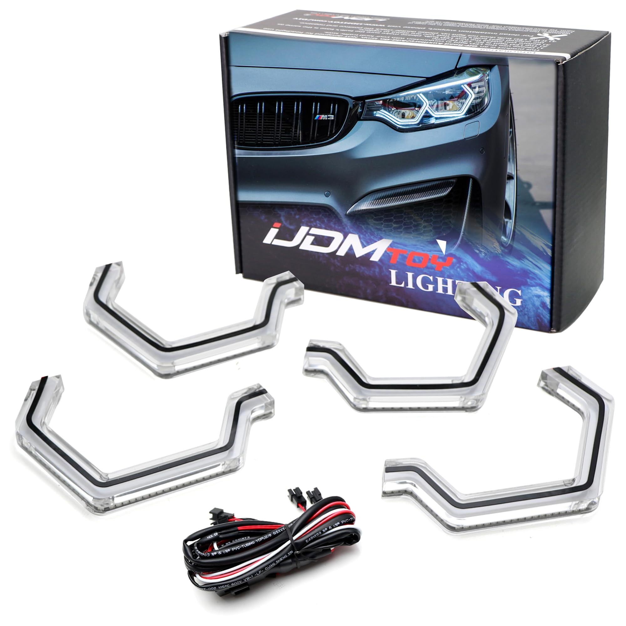 4pc Set Iconic Performance Style 7000K Xenon White Hexagon Shape LED ...