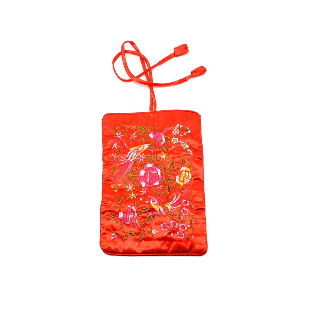 4pc Silk Bundle Pocket with Drawstring Rope Red 28x19.8x1.1cm - Walmart.com