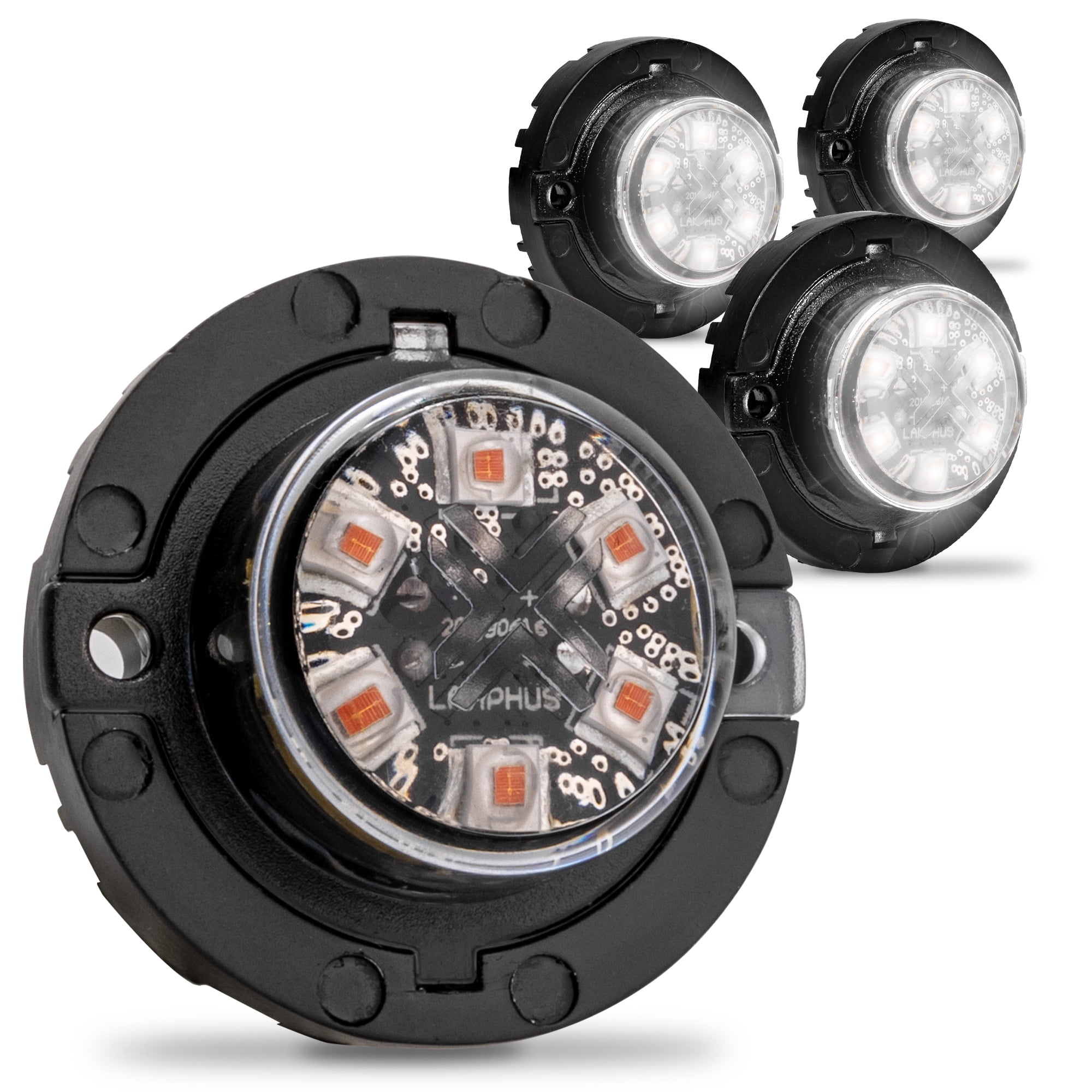 4pc SnakeEye III WHITE LED Hideaway Strobe Light [SAE Class 1] [IP67 ...
