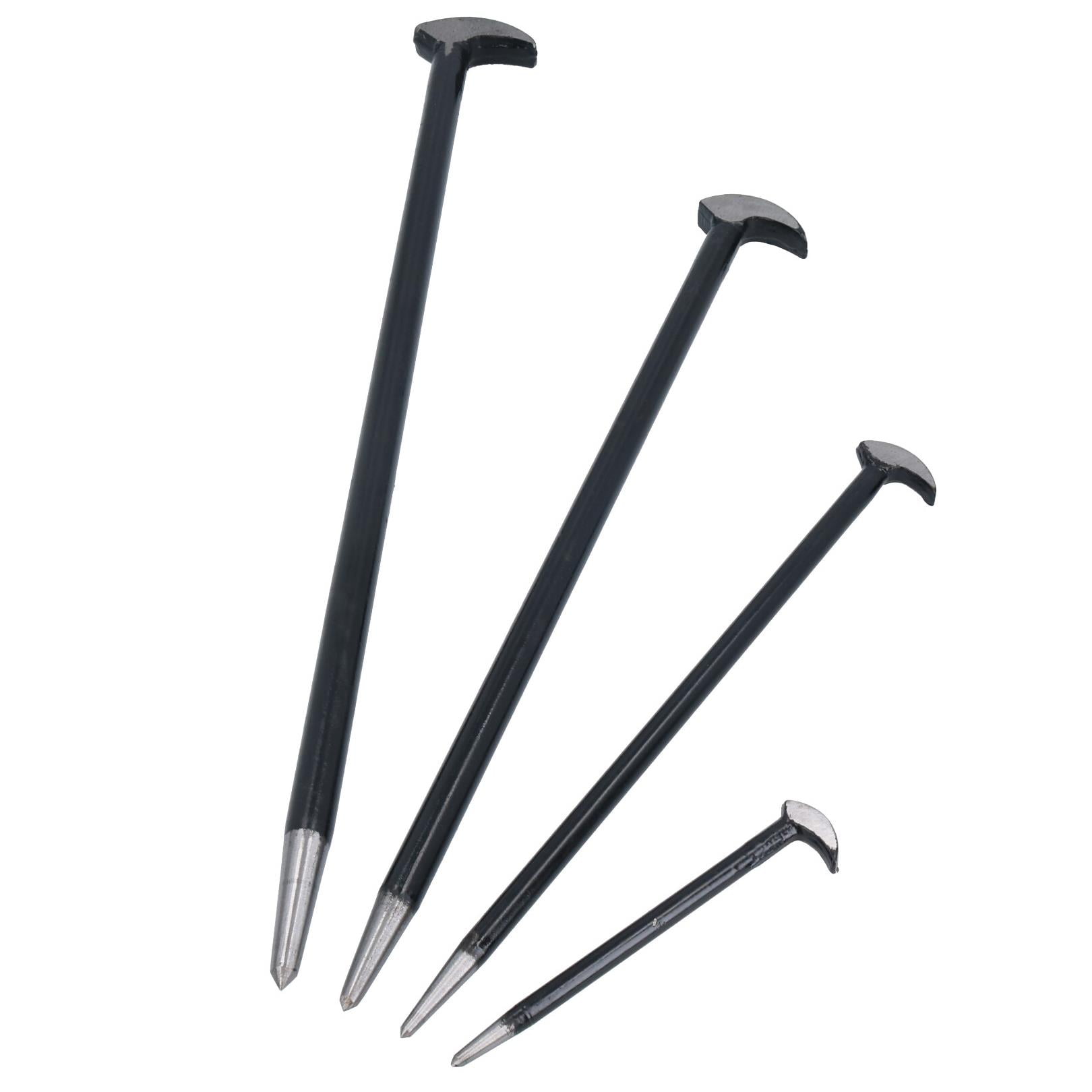 4pc Solid Steel Heel And Toe Pry Bar Crow Bar Wrecking Knuckle Set 6 ...